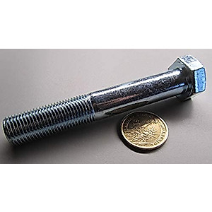 Class 8.8 Zinc Plated Steel Hex Head Bolts PT M16 x 1.5 mm x 100 mm Long 3 pcs.