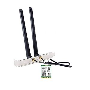AX210NGW DTK WiFi Card WiFi 6E Supports 6GHz, 2230, 2x2 AX+BT 5.3+Tri-Band, Includes RF Cable (11 inch), 5dBi High Gain Antennas and Low-Profile Brackets