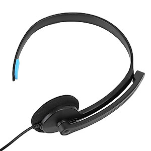 Call Center Headset, 3.5mm 360 Degree Rotating Earmuffs Retractable Headband MIC Service Call Center Headphone for Computers Phones Desktops PC Tablet Office Home