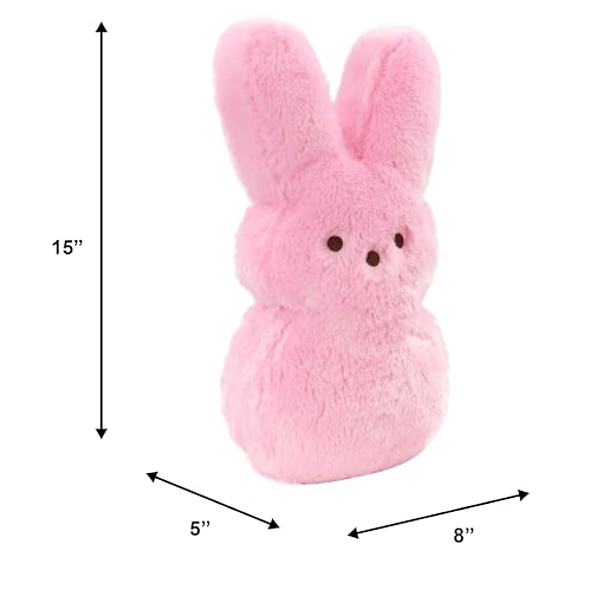 Animal Adventure | Shaggy Bunny Peeps | 15” Collectible Plush | Pink