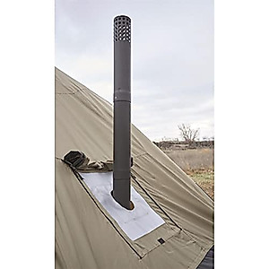 Guide Gear Base Camp Tent, Outdoor, Hiking, Hunting, Four Season Camping with Stove Jack