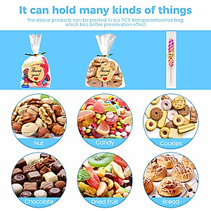 Cellophane Bags Total 200 Pcs (100 Pcs 4"x6" Flat Cellophane Bags & 100 Pcs 2"x10" Self Sealing Pretzel Rod Bags) Clear Cello Bags OPP Treat Bag Poly Bags for Bakery Favors Packaging with Twist Ties