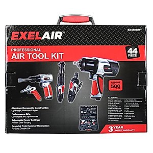 Milton EX4405KIT (44-Piece Professional Air Tool Accessory Kit) - Impact Wrench, Air Ratchet, Die Grinder, Blow Gun, Air Hammer, Dual Air Chuck, Tire Gauge, and Accessories