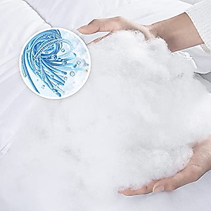 Kingsley trend King Comforter Duvet Insert - All Season Quilted Ultra Soft Breathable Down Alternative King Size Comforter, Box Stitch White Comforter with Corner Tabs, King 104x92