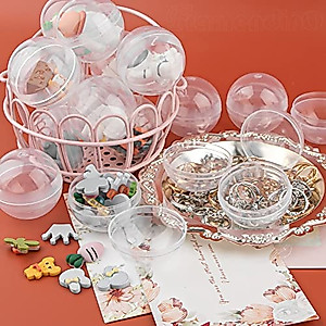 Framendino, 50 Pack 2 Inch Empty Round Clear Capsules Vending Machine Capsules for Gumball Machine