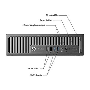 HP EliteDesk 800 G1 USFF Desktop PC Computer Package, Intel Quad Core i5 up to 3.6GHz, 16G DDR3, 512G SSD, USB 3.0, VGA, DP, 20 Inch LCD Monitor(Brands May Vary), Keyboard, Mouse, Win 10 Pro (Renewed)