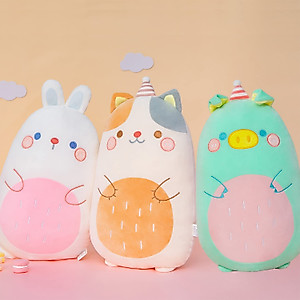 Tuscyvk Cat Stuffed Animal Toys Dolls, 16 Inch Super Soft Cute Cat Plush Pillow Toy, Soft Hugging Pillow Plushie Toy Birthday Gifts for Boys and Girls, Valentine, Christmas