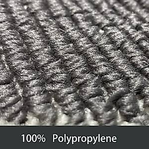 Esychrug Area Rugs Moroccan Trellis Non-Slip Rubber Backing Area Rug for Indoor/Outdoor Indoor Living Dining Room and Bedroom (39x59 inches Grey)