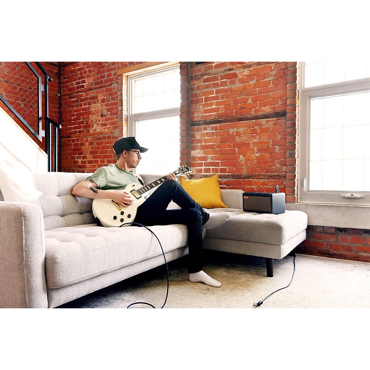 Positive Grid Spark Guitar Amplifier + Traveler Bag Bundle - Electric, Bass and Acoustic Guitar 40-Watt Combo Amp Including Spark Mobile App