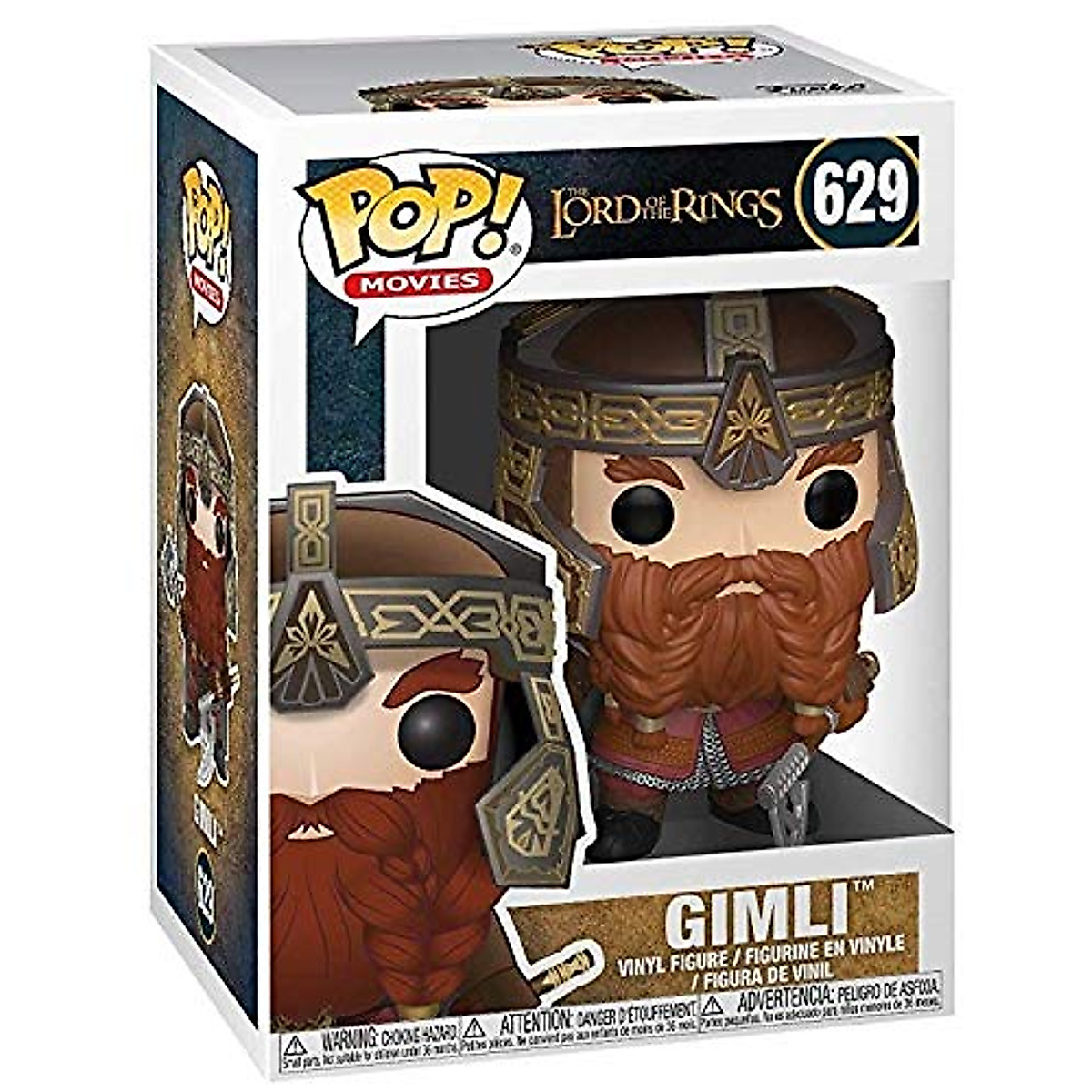 POP Lord of The Rings - Gimli Funko Pop Vinyl Figure (Bundled with Compatible Pop Box Protector Case), Multicolored, 3.75 inches