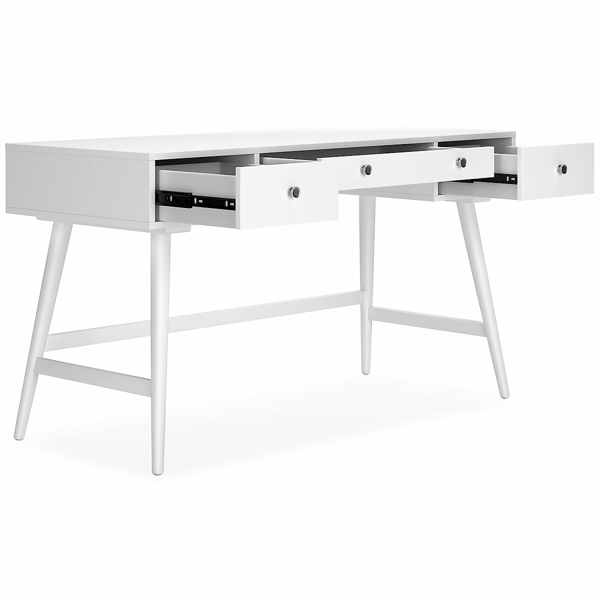 Signature Design by Ashley Thadamere Contemporary 54" Home Office Desk with 3 Drawers, White