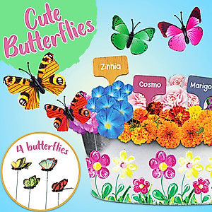 Climaxfy Flower Gardening Supplies for Kids - Growing Plants & Seeds Accessories Set Pots Indoor Garden Science STEM Toys Gift Crafts Birthday Arts Kits Ages 4 5 6 7 8-12 Year Old Boys Girls