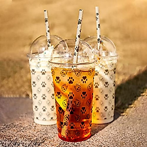 Cute Cat Creations CUTE CAT CREATIONS, Kawaii Black Cat Paper Paw Disposable Drinking Straws, Crazy Cat Ladies & Cat Moms. Biodegradable & Compostable Paper Kitty Kat Paw Straws (SG-CTE-CAT-STW-001)