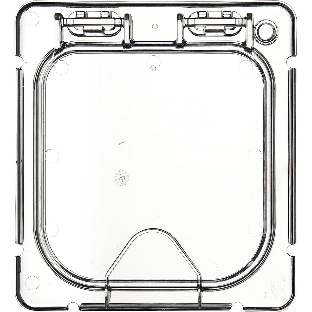 Carlisle FoodService Products CFS CM10318Z07 Coldmaster EZ Access Lid, 1/6 Size, 0.9" Height, 7" Width, 6.5" Length, Polycarbonate (PC), Clear (Pack of 2)