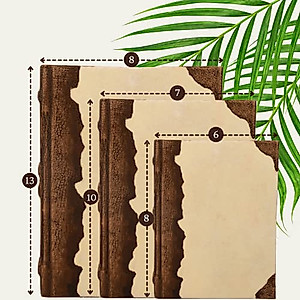 LEATHER VILLAGE Leather Journal – Vintage Leather Journal – Book of Shadows – Leather Bound Journal – Leather Sketchbook – Antique/Vintage Deckle Edge Handmade Paper of 200 GSM – 8 X 6 inches