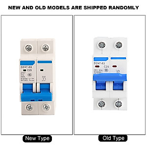 YWBL-WH Miniature Circuit Breaker DZ47-63 2P 400V AC Miniature Circuit Breaker Leakage Air Switch 25A 40A 50A 63A(25A)