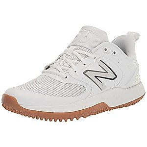New Balance Men's Fresh Foam 3000 V6 Turf-Trainer Baseball Shoe, White/White/Gum, 9.5