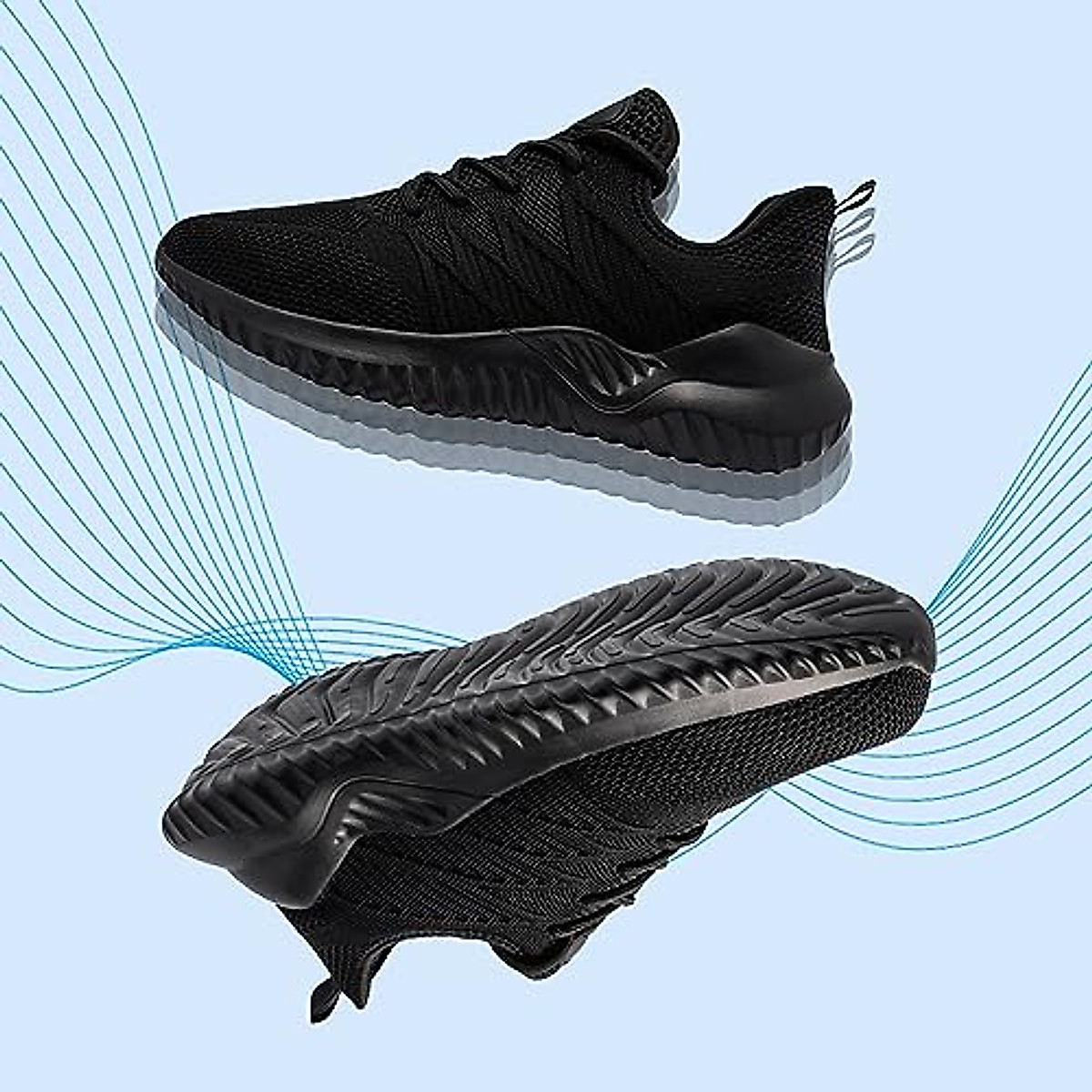 Tinefiy Steel Toe Shoes for Men Lightweight Comfortable Slip Resistant Safety Work Sneakers Cushion Puncture Proof Shoes Indestructible Shoe Size 10