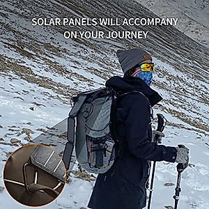 Foxtheon 14W Mini Solar Panel USB 5V/2.4A Max Portable Solar Panel Charger Foldable Solar Panel,Sunpower IPX5 Waterproof for Camping, Compatible with iPhone,Tables,Galaxy etc