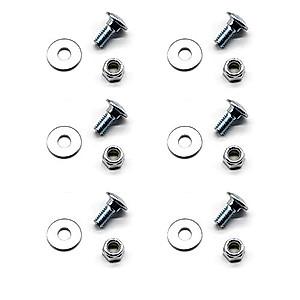 Pro-Parts 6PK 710-0451 712-04063 Replacement Stainless Steel Skid Shoe Bolts Carriage Bolts Nuts and Washers Kit for MTD Cub Cadet Snow Blower (5/16-18) 3/4" 784-5580