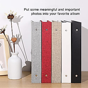 amassan Photo Album Scrapbook 60 Pages Hardcover 8.5 x 11 Inch with Scrapbook Supplies kit, 3 Rings Black Paper Memory Album for Wedding, Family