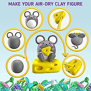 Air Dry Clay 24 Colors, Soft & Ultra Light, Modeling Clay for Kids with Accessories, Tools and Tutorials