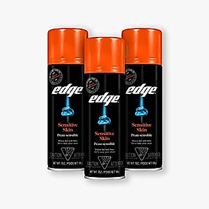 Edge Shave Gel for Men, Sensitive Skin with Aloe, 7oz (3 Pack) - Shaving Gel For Men That Moisturizes, Protects and Soothes To Help Reduce Skin Irritation
