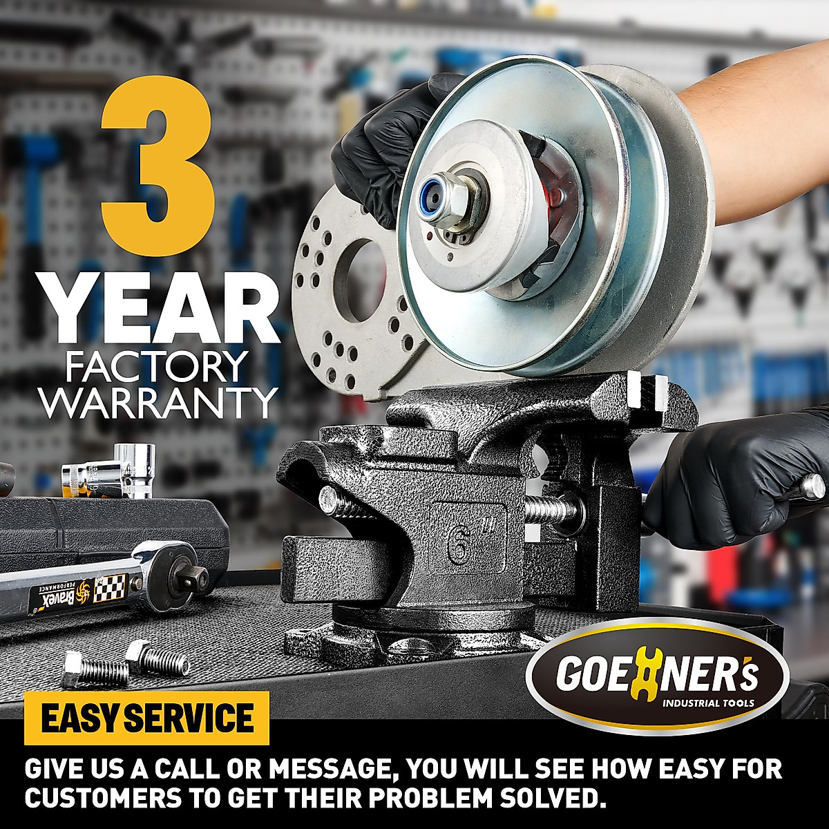 [Upgraded] Bench Vise 6” - Table Vice For Workbench, Utility Vise with Heavy Duty Cast Iron, Multi-Jaw, 270 Degree Swivel Base, Larger Anvil, Easy Adjustment for Woodworking, Workshop DIY Uses