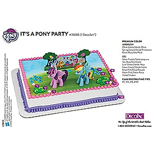 DecoPac My Little Pony Cake Topper, 3-Piece Cake Decorations with Rainbow Dash and Twilight Sparkle Ponies for Fun After the Birthday Party, 3"
