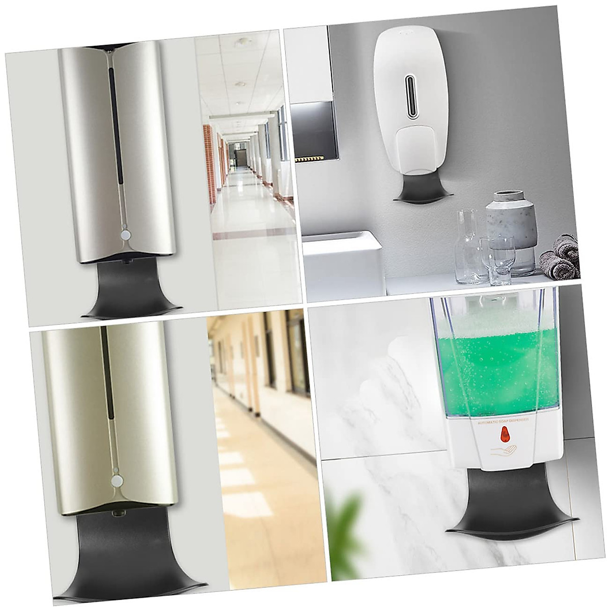 2Pcs soap Dispenser Tray Plastic Tray Automatic soap Dispenser Plastic containers Liquid Laundry Foam Holder Under Dispenser Trays abs Electric Gel