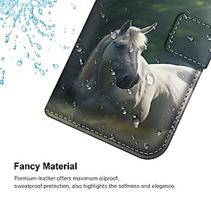 ZHOUZHANGDI Wallet Case Suitable for Google Pixel 8 Pro with Horse-aa29 Pattern with Card Slot and Wrist Strap Dust-Proof and Drop-Proof PU Leather Flip Cover Smartphone Wallet Case