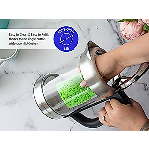 Glass Electric Kettle | BPA Free with Borosilicate Glass & Stainless Steel - 1.8 Liter Rapid Boil Cordless Teapot with Automatic Shut Off - the Best Hot Water Heater for Tea, Coffee, Soup, and More!