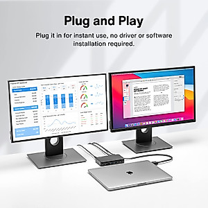 iVANKY FusionDock 1 M4 MacBook Pro Docking Station with 150W Power Adapter, 12-in-2 Dual 4K@60Hz Monitor Dock for MacBook M1/M2/M3 Pro/Max Display Dock 2HDMI 2.0, 96W PD, 6 USB, Ethernet SD/TF Audio