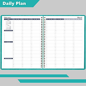 2024 Weekly Appointment Book & Planner - Large 2024 Daily Hourly Planner, January 2024 - December 2024, 8.5" x 11", 2024 Appointment Book with 15-Minute Interval + Thick Paper + Pocket - Turquoise