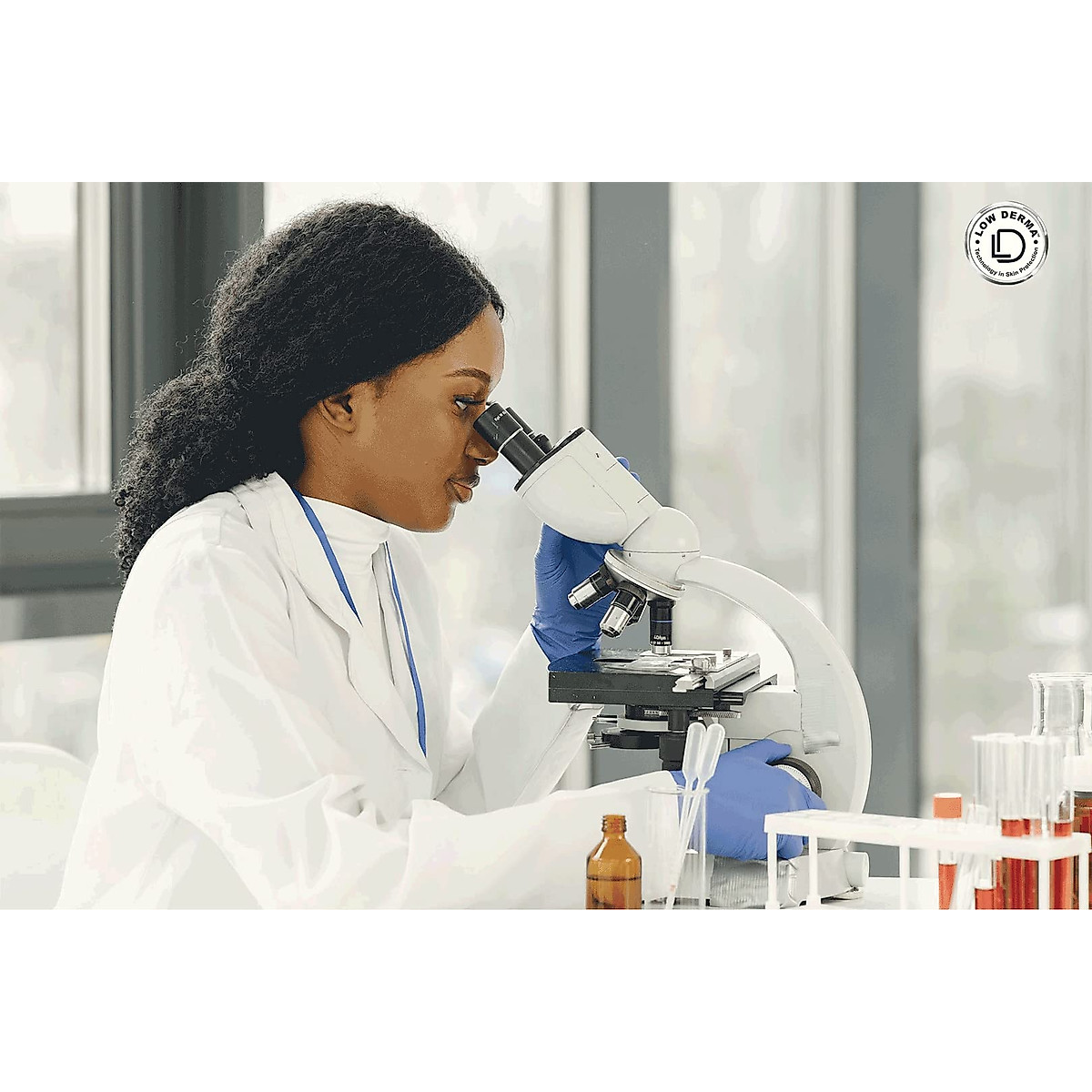 TRICARE MEDICAL Disposable Nitrile Exam Gloves, Latex-free, Powder-free, 4.3 Mil, Deep Blue, Box of 100, Medium