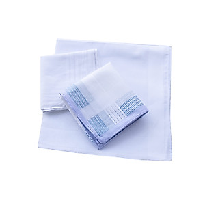 SrffbreMeOly Assorted Men's Handkerchief Plaid 100% Cotton Handkerchiefs Soft Soft Gift Set Hankies 6Pieces