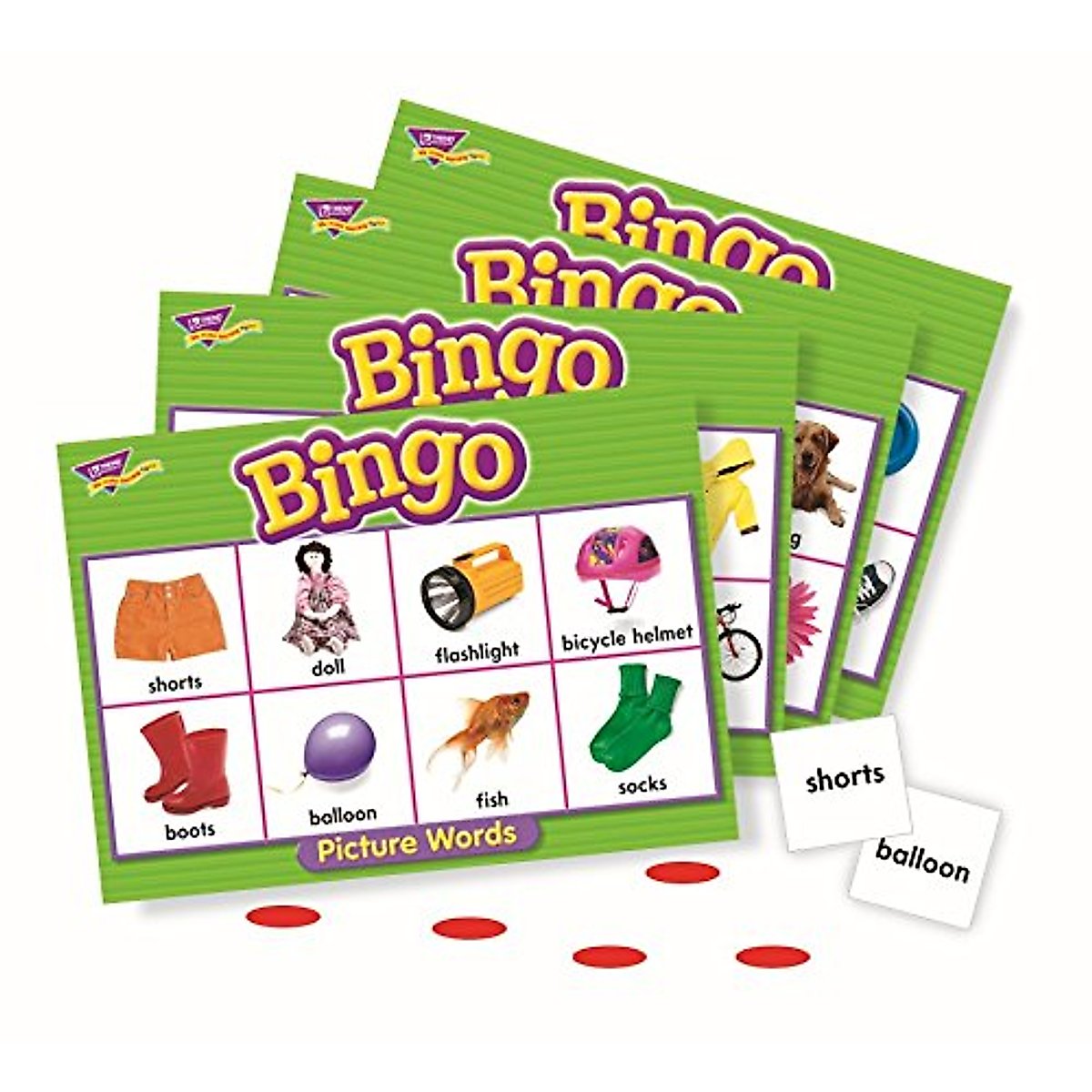 Trend Enterprises: Picture Words Bingo Game, Exciting Way for Everyone to Learn, Play 6 Different Ways, Perfect for Classrooms and at Home, 2 to 36 Players, for Ages 5 and Up