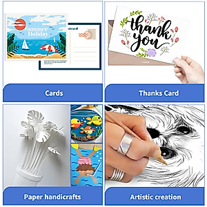 CreGear 40 Sheets White Cardstock 5x7 Cardstock Paper, 80lb/230gsm Thick Paper Card Stock White Blank Cardstock Thick Printer Paper Cardstock for Greeting Cards, Invitations, Postcards, DIY Cards