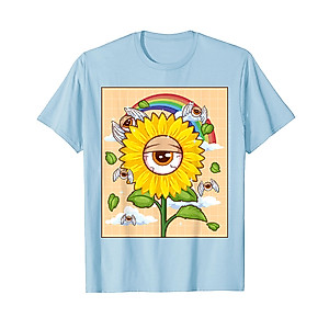 Weirdcore Aesthetic Kawaii Sunflower Eyes Eyeballs T-Shirt