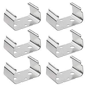 ZZLZX 6PCS Metal 9-Volt Battery Clips Battery Holder Clip AA Double Battery Holder Fixing Clip Instrument Battery Clips