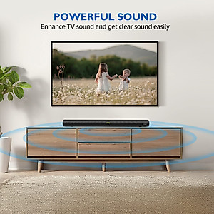 WITSHOCK Sound Bar Soundbar TV Speaker: 2.1 CH Surround System Home Theater with Built-in Subwoofer Wireless Wired Bluetooth 5.0 Optical AUX HDMI-ARC RCA USB Connectivity for Television - Mountable