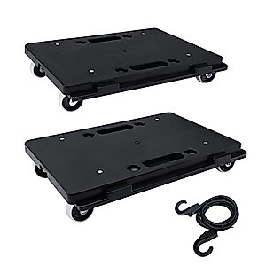 Furniture Moving Dolly with Rubber Wheels,2 Pack Furniture Mover,Heavy Duty Small Flat Dolly Cart with Rope,Portable Dollies 16.3 * 11.4 inch 500 Lbs for Moving