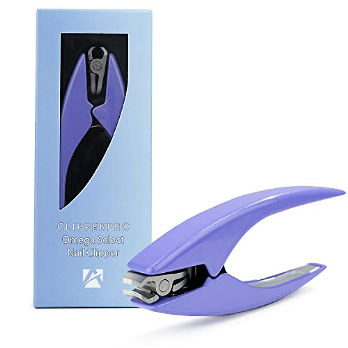 Clipperpro Omega Select Fingernail Clipper - Senior Finger Nail Clippers for Women and Men | Ergonomic Nail Cutter Clipper with 180 Degree Swivel Head | Sharp, Durable Thick Nail Clippers