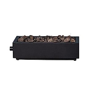 Bond Manufacturing 52148 Sara 15,000 BTU 14" Umbrella Hole Tabletop Firebowl, Black