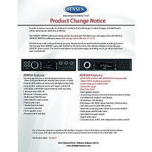 Jensen JWM90A Slimline 3-Zone Source Theater-Style Bluetooth Wallmount Stereo with App Control, DVD/CD-R/RW & MP3 Compatible, Dual HDMI Video Output, HDMI ARC, USB Play MP3/WMA Files, Rear RCA In/Out