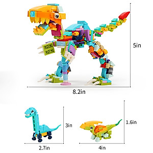 CUTE STONE 12 Pack Filled Easter Eggs with Dinosaur Building Blocks Sets, Easter Basket Stuffers Easter Party Favors for Boy, Girls and Kids