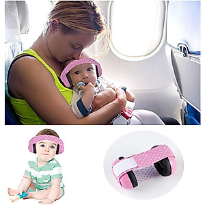 Baby Ear Protection,Noise Reduction Children Protective muffs,Baby Protection for Newborn and Babies up to 24 Months,Comfortable Infant Muffs Prevent Hearing Damage Improve Sleep (PINK), 10X10X10CM