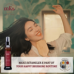 Earthly Body MKS eco X, Original Scent - 4 fl oz - Leave-In Treatment & Detangler - Moroccan Argan Oil, Hemp Seed Oil - Vegan & Cruelty Free