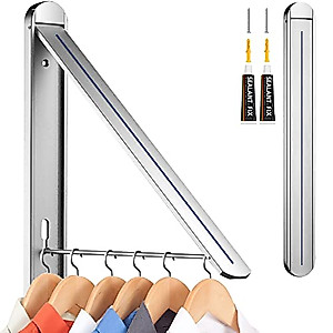 ZMYCJ Clothes Drying Rack Retractable Clothes Rack Laundry Room Organization and Storage Wall Mounted Folding Drying Rack Clothes Hanger for Drying Clothes Laundry Hanging Rack Indoor