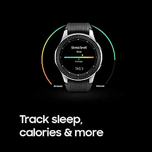 SAMSUNG Galaxy Watch (46mm) Heart Rate Monitor, Silver (Bluetooth) US Version (Renewed)